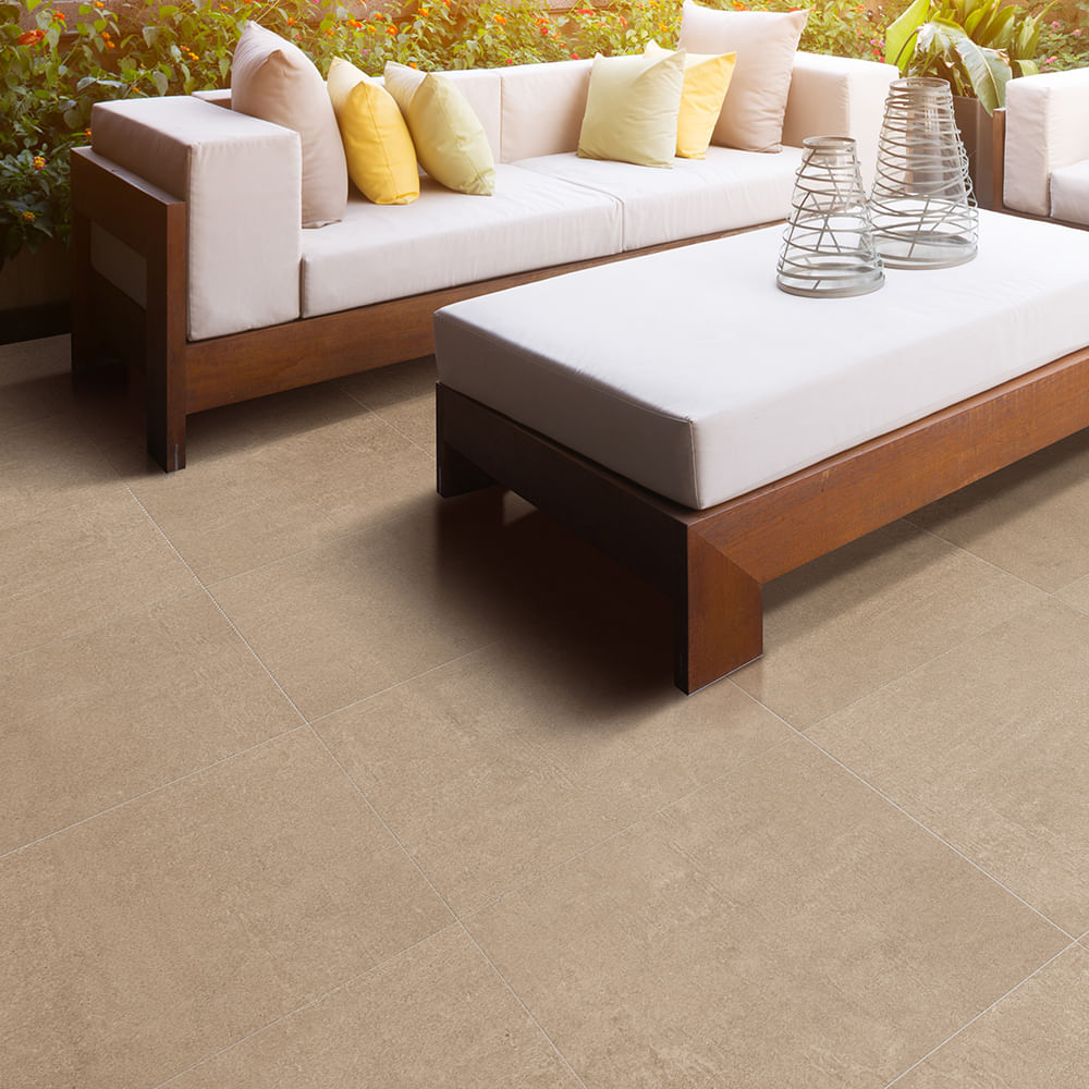 Porcelanato Eucatex Cementi Rústico Vegas Crema 81x81Cm Cx C/ 3