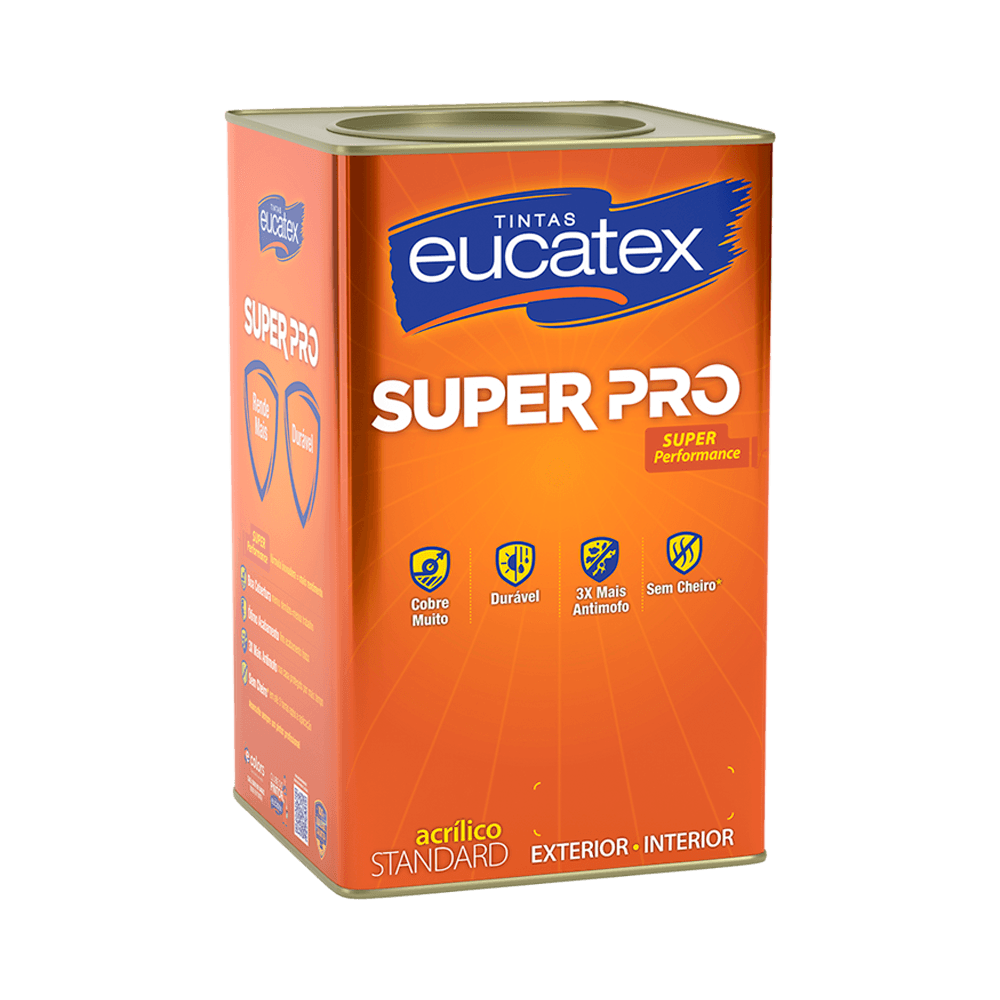 Tinta Eucatex Acrílica Super Pro Gelo Ártico Fosco 18 L