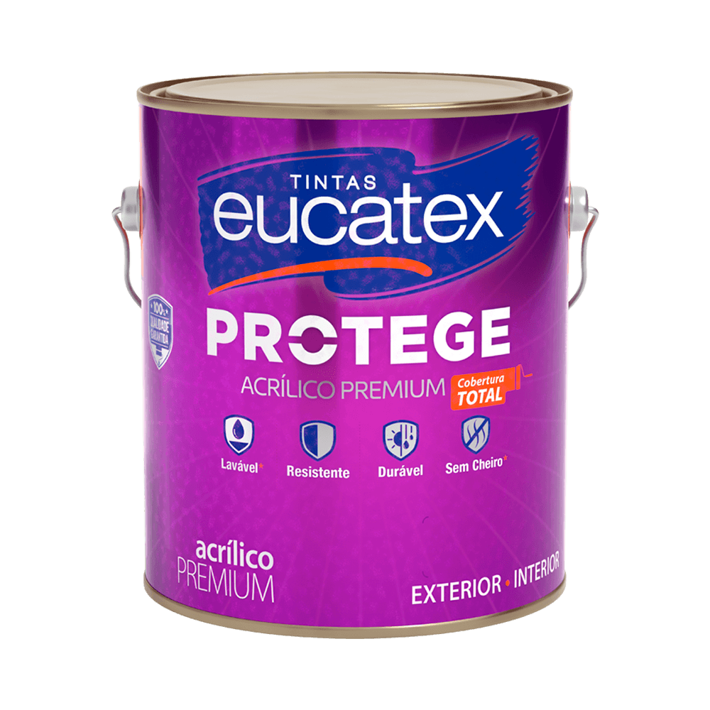 Tinta Acrílica Branca Acetinada Protege Eucatex 3,6 L