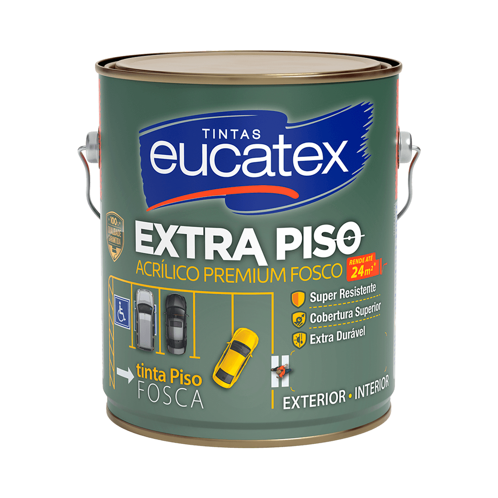 Tinta Acrílica Eucatex Extra Piso Castor Fosco 3,6 L